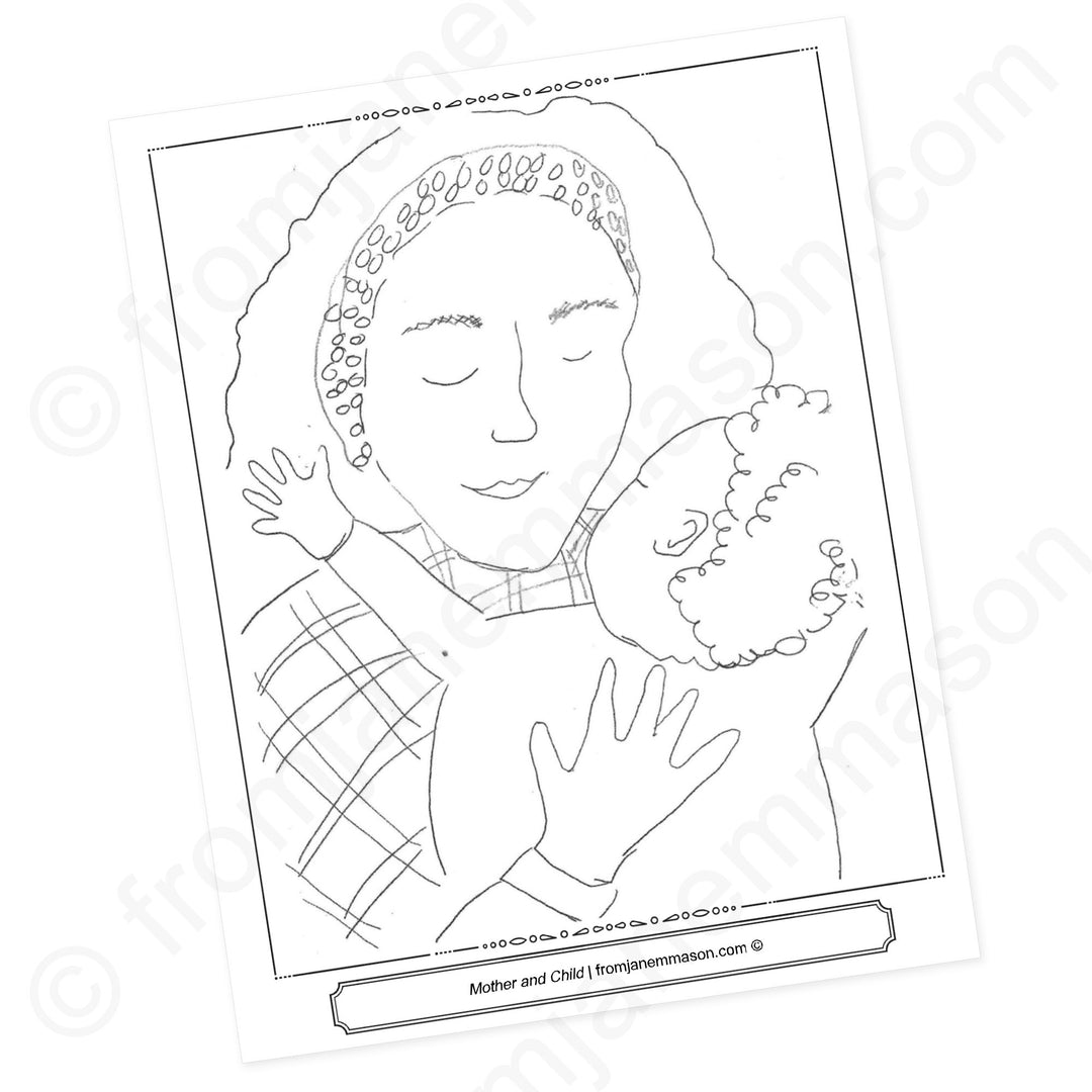 mother coloring pages for kids