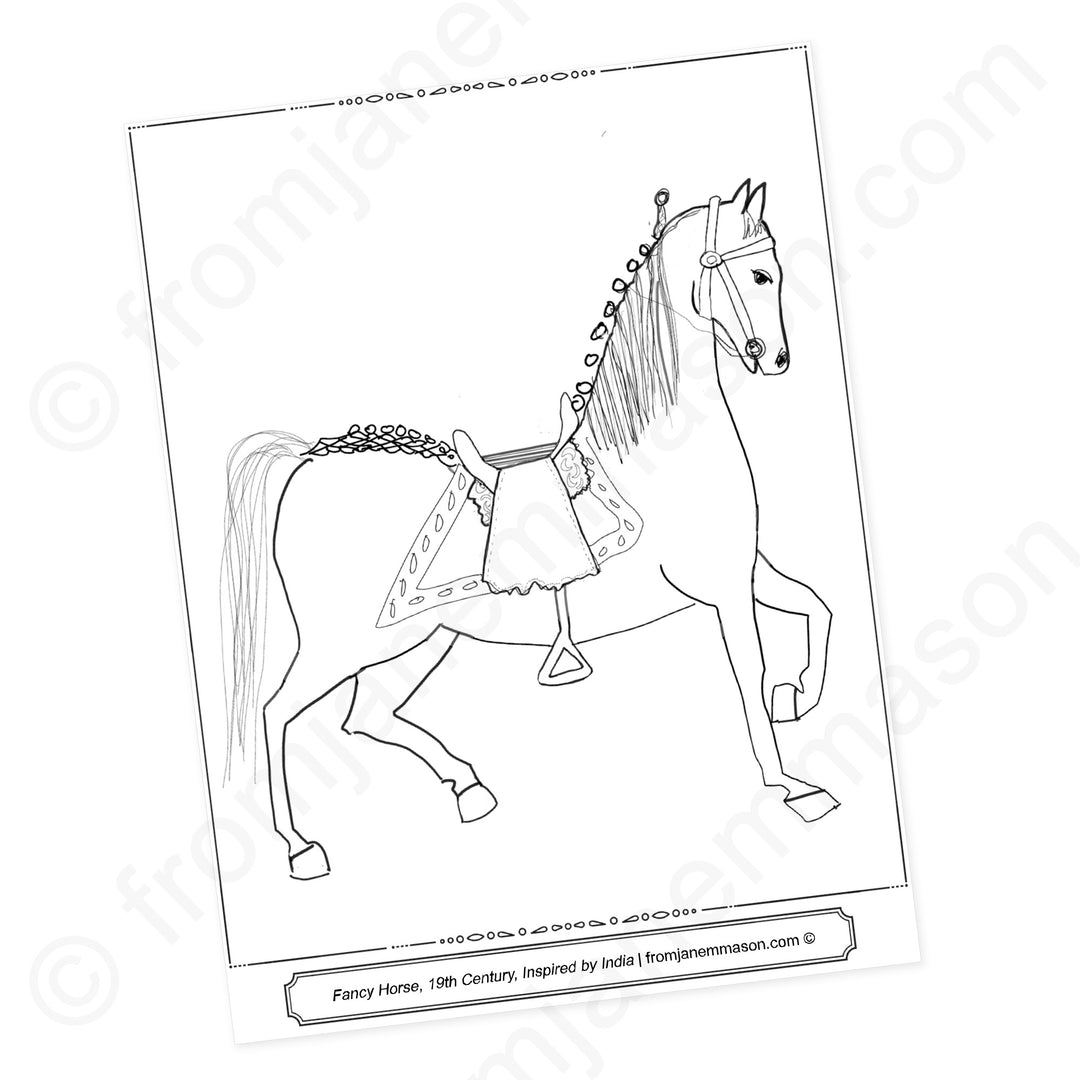 fancy horse coloring pages